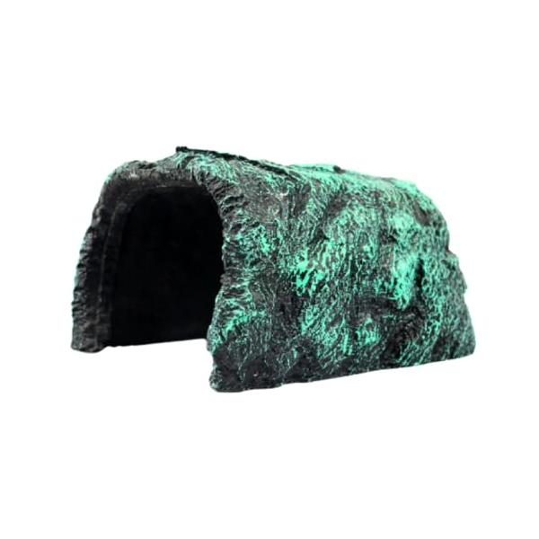 「Tropchou シェルター 隠れ家 爬虫類 亀 ヘビ トカゲ ヤモリ 水陸両用 大きい ロング 約21×15×10cm」▼4582792991729▼（商品説明）カジュアルグリーン/-/T20240408-25・広く長い空間の大型サイズ...