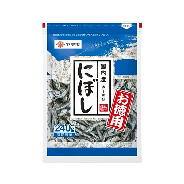 「ヤマキ お徳用 煮干 240g」▼4903065112168▼（商品説明）-/240g/-・Size:240gPatternName:単品・パッケージ個数:1・コクがあり、風味の強いだしがとれるお徳用の煮干。商品紹介  毎日のだし取りに使...