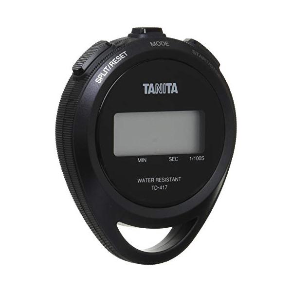 「タニタ ストップウォッチ ブラック TD-417 BK 防滴」▼4904785641709▼（商品説明）子機・ブラック 並 TD-417-BK・サイズ: 7.8×6.4×2.0cm・本体重量(kg):多機能ストップウオッチ ・スプリット計...