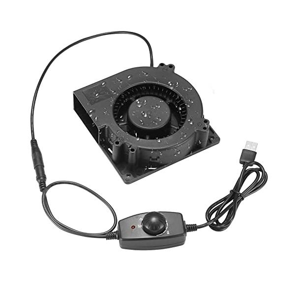 「12CM 5V USB ブラシレスブロワー 冷却ファン小型大風量送風機12032ブロワー防滴送風機 バーベキュー送風機キャンプ業務用送風機火起こ」▼752335643604▼（商品説明）12032USB-IP44相当-1PACK・・Sty...