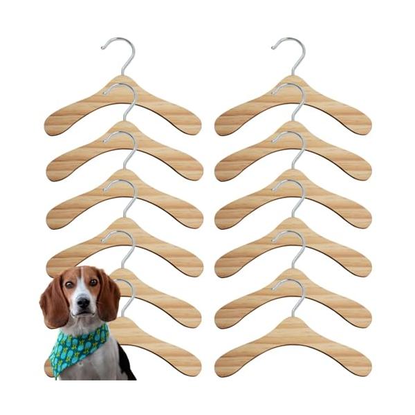 「Sweet Plus ペットハンガー 木製 犬 猫 洋服 ペット用 ドッグウェア 大型犬 小型犬 コンパクト 10本セット (L 12本)」▼4573540733845▼（商品説明）L 12本/X-Large/TE28・Color:L 1...