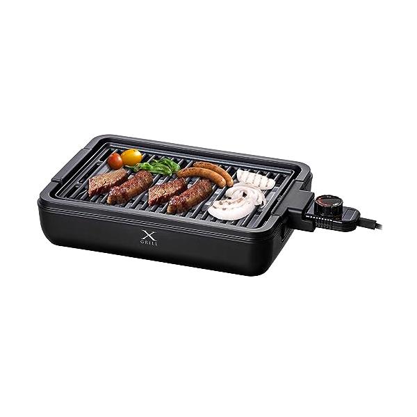 「山善 焼き肉グリル 減煙 コンパクトプレート XGRILL 一人暮らし 二人暮らし 「素早く、美味しく焼ける」 煙約70%/油ハネ約85%カット」▼4983771057366▼（商品説明）1)コンパクトブラック/2人用/YGMA-X100...