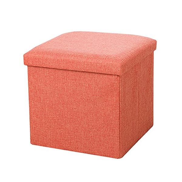 「Actnow 収納スツール 収納ボックス 座椅子 リビングチェア 足置き 玄関 簡易 家具 小物 インテリア (オレンジ 30*30*30cm)」▼651343973898▼（商品説明）シンプルオレンジ/30*30*30cm/-・Colo...