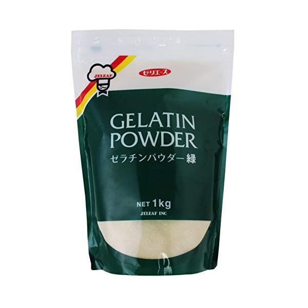 「ジェリフ ゼリエース ゼラチンパウダー緑 1kg」▼4979313862062▼（商品説明）-/1キログラム (x 1)/1732・パッケージ個数:1・原材料:ゼラチン(牛皮・牛骨)・商品サイズ(高さx奥行x幅):170mm×104mm×...