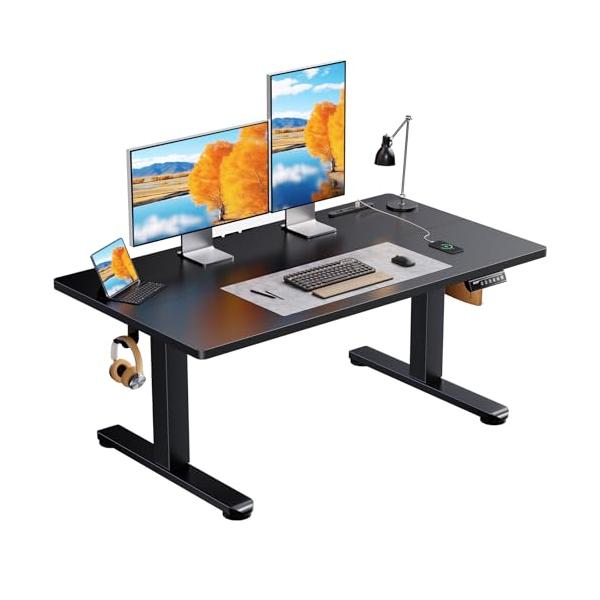 「ErGear 電動昇降式 ローデスク 高さ48-72cm コンセント付き 高さ調整 4パータンメモリー機能 静音 収納フック付き ロータイプ パ」▼▼（商品説明）アメリカンブラック/120*60cm/-・Color:ブラックSize:12...