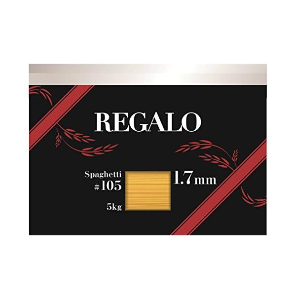 「REGALO(レガーロ) スパゲッティ 1.7mm 5kg」▼4902170252752▼（商品説明）-/5キログラム (x 1)/-・パッケージ個数:1・原材料:デュラム小麦のセモリナ・商品サイズ(高さx奥行x幅):31cm×7cm×3...