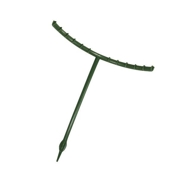 鉢植えやプランターに咲く花が雨などで倒れないよう支える支柱です。リング式ではないのでピンポイントで支える事ができまできます。使用目安　6本で8号鉢1個幅14cm　長さ15cm