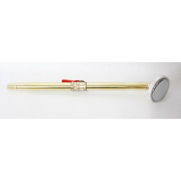 真鍮製の散水用ノズルです。穴径約0.35ｍｍ、穴数１３００個の特製メッシュが付いていますので、とても柔らかい水が出ます。穴数は他のノズルと比べると倍以上です。植物にも用土にもやさしい散水ノズルです。手元で簡単に水を止められるコック付きです。...