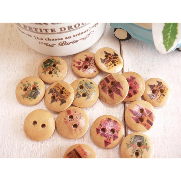 素材：ウッド【サイズ】直径15mm☆海外輸入品のため、多少作りが雑な場合(色むら、バリ、個体差など）がございますのでご了承ください。