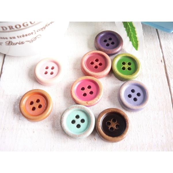 新品素材：ウッド【サイズ】直径 15mm★色柄のあるものは、アソートになりますので、柄はお選びいただけません。　お写真ない柄が入る場合もございます♪☆海外輸入品のため、色むら、プリントの不鮮明やズレ、ロットによる色味の違いなど多少作りが雑な...