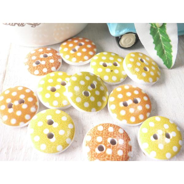 新品素材：ウッド【サイズ】直径 15mm★色柄のあるものは、アソートになりますので、柄はお選びいただけません。　お写真ない柄が入る場合もございます♪☆海外輸入品のため、色むら、プリントの不鮮明やズレ、ロットによる色味の違いなど多少作りが雑な...