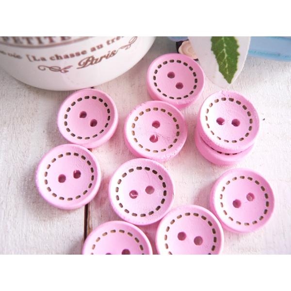 新品素材：ウッド【サイズ】直径15mm★色柄のあるものは、アソートになりますので、柄はお選びいただけません。　お写真ない柄が入る場合もございます♪☆海外輸入品のため、色むら、プリントの不鮮明やズレ、ロットによる色味の違いなど多少作りが雑な場...