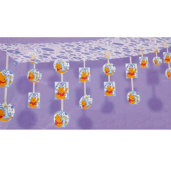 天井からプーさんがゆらゆら・・・１歳のお誕生日をお祝いしてくれます！【材質】ビニール、紙【記載サイズ】30.5cm×3.04m     ※パッケージに痛みがあります。※クリックポストで発送するため、パッケージを少し折りたたんで発送させていた...