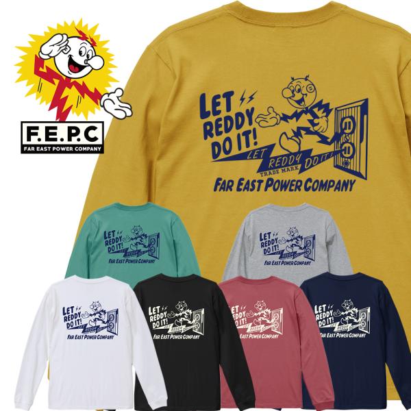 アメリカン雑貨などで人気の高いレトロなキャラクターを胸元とバックにプリントしたFEPCのクルーネックロングTシャツのご紹介♪■サイズ/着丈/身幅/肩幅/袖丈■（S）/65cm/49cm/42cm/60cm■（M）/69cm/52cm/45c...