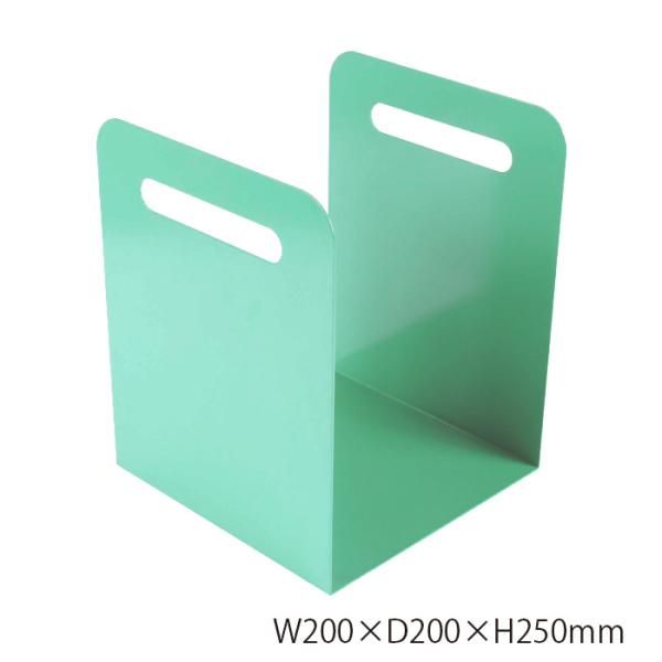 ブックエンドU字型ブックスタンド安定感のあるU字型ブックスタンドです。書架の棚や机上にといろいろな場所でご使用になれます。■カラー：ブルーグリーン■サイズ：W200×D200×H250mm■材質：スチール■重さ：1.5kg※滑り止めは付いて...