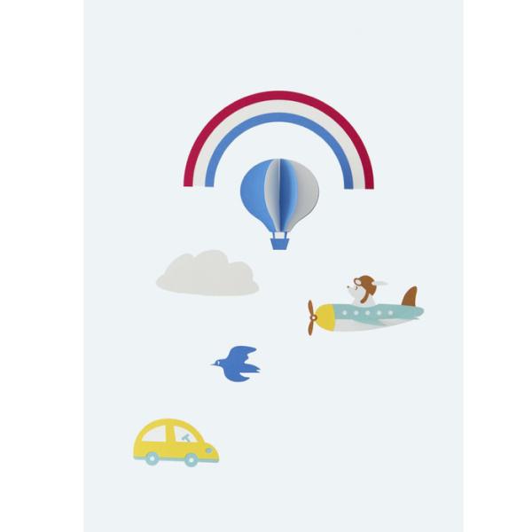日本生まれのマニュモビール紙と糸のみで作られ、日本らしい優しさと温かみに溢れています。軽量なので取付けも簡単。万が一落ちても安全です。「虹のふもとで」は、飛行機の羽と気球が立体になるので赤ちゃんが下から見ても見やすい形になっています。大きく...
