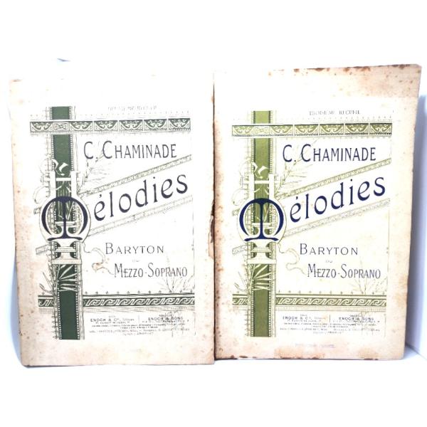 ・本の形態：大型本(ペーパーバック2冊)(楽譜,フランス語)・サイズ：28×19cm・ページ数：95,95p・発行年：不明・ISBN ：なし◆本の状態：難〜並下・経年劣化非常に多くあり。・表紙/全体にヤケ,シミあり。・本体/天地小口にヤケ、...