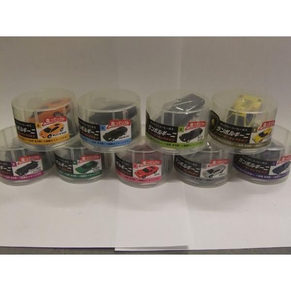 350GT(ブルー)Miura　P400(ブラック)Jota(レッド)Urraco　P250(グリーン)Countach　LP400(イエロー)Countach　LP500S(ブラック)Diabro(シルバー)Murclelago(オレンジ...