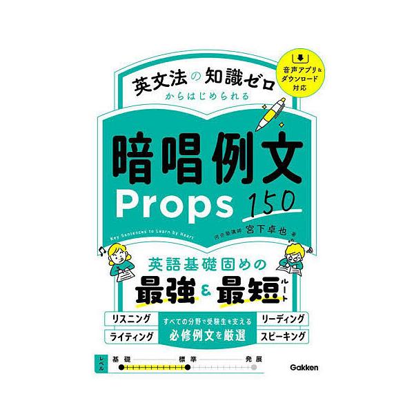 ※商品画像はイメージや仮デザインが含まれている場合があります。帯の有無など実際と異なる場合があります。著:宮下卓也出版社:Gakken発売日:2024年04月キーワード:英文法の知識ゼロからはじめられる暗唱例文Props１５０宮下卓也 えい...