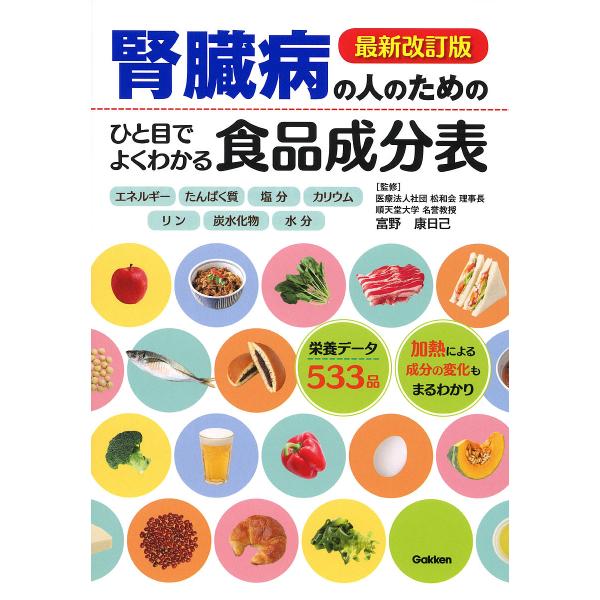 監修:富野康日己出版社:Gakken発売日:2021年11月キーワード:腎臓病の人のためのひと目でよくわかる食品成分表富野康日己 じんぞうびようのひとのためのひとめ ジンゾウビヨウノヒトノタメノヒトメ とみの やすひこ トミノ ヤスヒコ