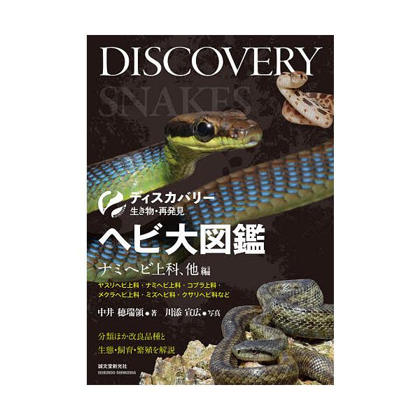 ※商品画像はイメージや仮デザインが含まれている場合があります。帯の有無など実際と異なる場合があります。著:中井穂瑞領　写真:川添宣広出版社:誠文堂新光社発売日:2021年05月シリーズ名等:ディスカバリー生き物・再発見キーワード:ヘビ大図鑑...