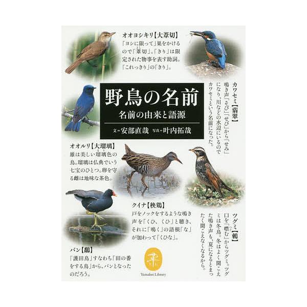 ※商品画像はイメージや仮デザインが含まれている場合があります。帯の有無など実際と異なる場合があります。文:安部直哉　写真:叶内拓哉出版社:山と溪谷社発売日:2019年03月シリーズ名等:ヤマケイ文庫キーワード:野鳥の名前名前の由来と語源安部...