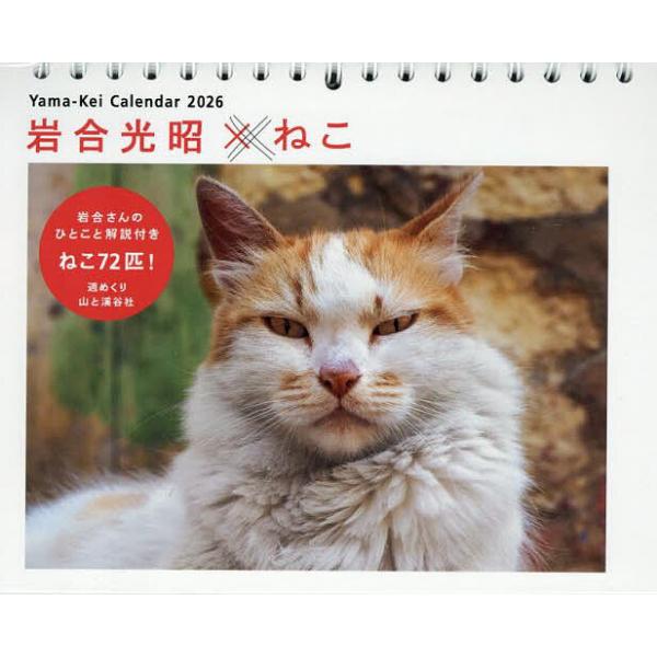 ※商品画像はイメージや仮デザインが含まれている場合があります。帯の有無など実際と異なる場合があります。出版社:山と溪谷社発売日:2026年01月キーワード:カレンダー’２６岩合光昭×ねこ かれんだー２０２６いわごうみつあきかけるねこ カレン...