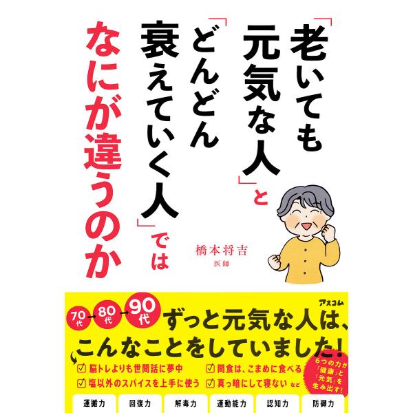 ※商品画像はイメージや仮デザインが含まれている場合があります。帯の有無など実際と異なる場合があります。著:橋本将吉出版社:アスコム発売日:2024年08月キーワード:「老いても元気な人」と「どんどん衰えていく人」ではなにが違うのか橋本将吉 ...