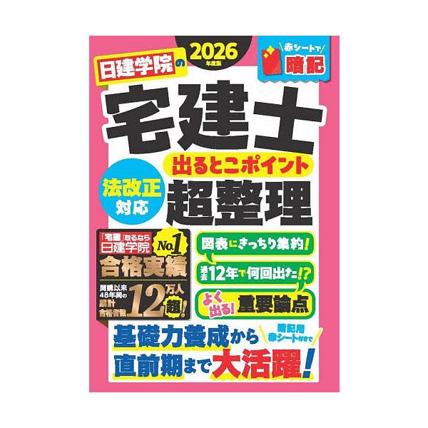 ※商品画像はイメージや仮デザインが含まれている場合があります。帯の有無など実際と異なる場合があります。編著:日建学院出版社:建築資料研究社発売日:2026年03月シリーズ名等:日建学院の宅建士シリーズキーワード:日建学院の宅建士出るとこポイ...