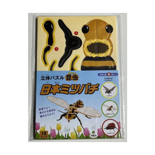 野原でよく見かける昆虫を組み立てようハサミやのりを使わず、手軽に組み立てられる立体パズルです。<BR>野原などでよく見かける昆虫を組み立てよう！<BR>パズルのピースはスチレンボードの両面に紙を貼ったもので、軽くて適...