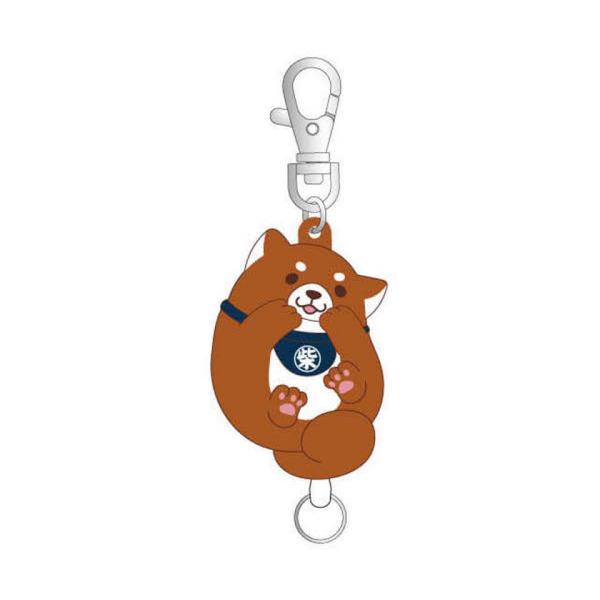 忠犬もちしばから、ラバーリールキーホルダーが登場。<br><br>伸び縮みするリールが付いているから、カギやパスケースにつけると取り出しやすくなる便利なキーホルダーです。リールは最長で40cmまで伸びるので、使い勝手...