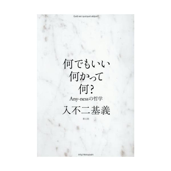 前代未聞のテーマを語りつくす<br>論理、時間、様相、人称??あらゆる哲学的概念の奥底で働く見えない力、その原理としての Any-ness。哲学史がまだ正面から踏み込んでこなかったこの荒野を、いま初めて精密に探究する。入不二哲学...