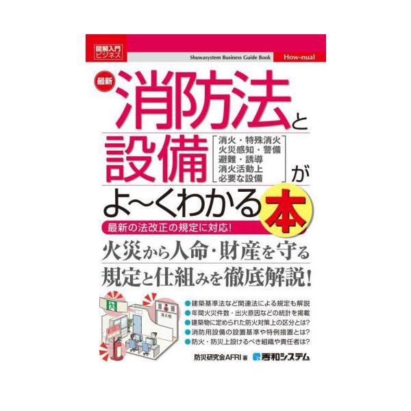 消防法と消防用設備について解説した入門書です。建築基準法等も踏まえ、令和5年最新情報に完全対応。建築物の分類、必要な手続きや責任者、消防用設備の構成等を図表と共に解説。資料ダウンロードサービス付き。防火・防災のために定められた法律「消防法」...
