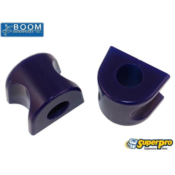 【HB SPORTS】スタビライザーマウントブッシュ（フロント用/左右セット:SuperPro #SPF3868-18K）スタビライザーをしっかり保持し、無駄な動きを抑制することによりハンドリングがシャープになります。純正に対して硬度は20...