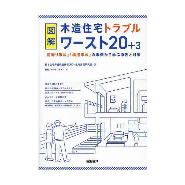 ※商品画像はイメージや仮デザインが含まれている場合があります。帯の有無など実際と異なる場合があります。著:日本住宅保証検査機構（JIO）住宅品質研究室　編:日経アーキテクチュア出版社:日経BP発売日:2024年04月キーワード:図解木造住宅...