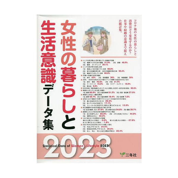 出版社:三冬社発売日:2022年10月キーワード:女性の暮らしと生活意識データ集２０２３ じよせいのくらしとせいかついしきでーたしゆう ジヨセイノクラシトセイカツイシキデータシユウ