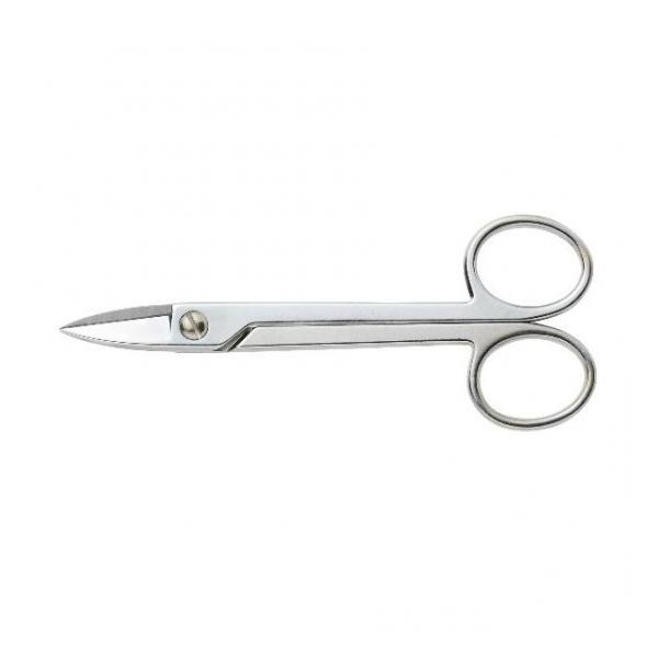 喜久和 クロ−ム金切鋏/C.P wire cutter mini scissors type クロームメッキ加工をした錆にも強い鋏タイプの小型の針金切です。見た目は小さいですがしっかりと切れます。切断能力アルミ線２.５ｍｍ銅線＃１６まで全長...