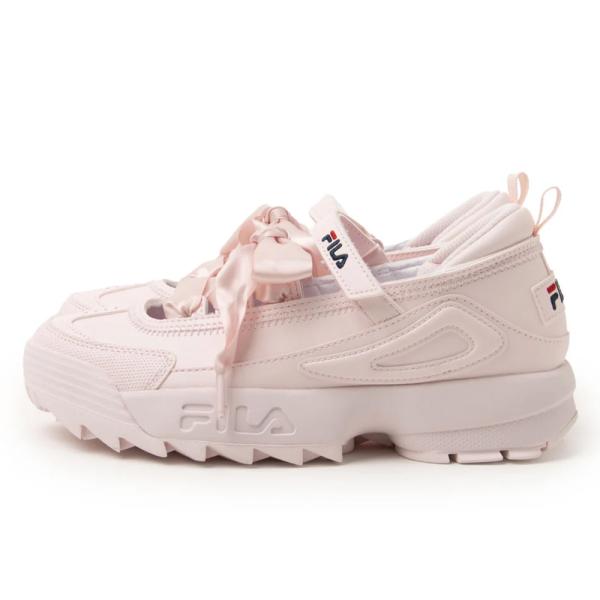 FILA フィラ DISRUPTOR BALLET ディスラプターバレエ Shrinking Violet/Chinese Red/Peacoat 101024-541 可愛い”だけじゃ物足りない、大人のためのハイブリッド・シューズ。ゴツめ...