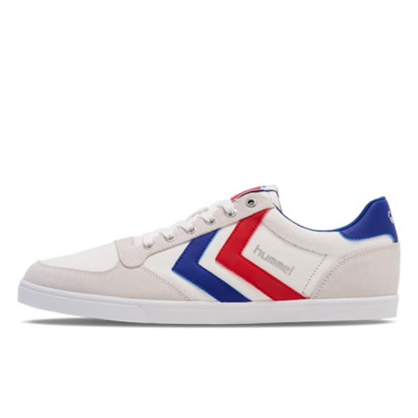 hummel ヒュンメル スリマー スタディル ロー SLIMMER STADIL LOW WHITE/BLUE/RED/GUM HM063512-9228 SLIMMER STADIL LOWは、北欧デンマーク発のスポーツブランド・ヒュン...