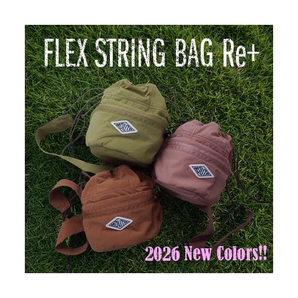 「FLEX STRING BAG」にサステナブルな進化を。「ポケット以上バッグ未満」の使いやすさはそのままに、ReCONHnyとオニベジ染色を採用した、上質でエシカルな大きめサブバッグ「Flex String Bag Re+」。■素材アップ...