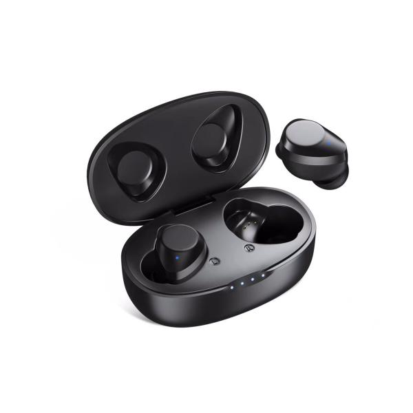 【最新Bluetooth5.1技術、瞬間接続】データ通信速度が4倍、通信範囲が4倍、通信容量が8倍の最新Bluetooth5.1イヤホンです。通常のワイヤレスイヤホンの不安定な通信問題を改善し、音のずれやノイズの発生を最小限に抑えることで、...