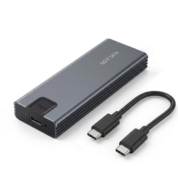 【ご購入前に必ずM.2 SSDタイプを確認ください】本製品はM.2 SATA/NGFF SSD専用ケースなので、NVMEタイプのSSDには対応できません。このM.2 SSD 外付けケースは最大2TB容量のSATA/NGFF 2230/224...