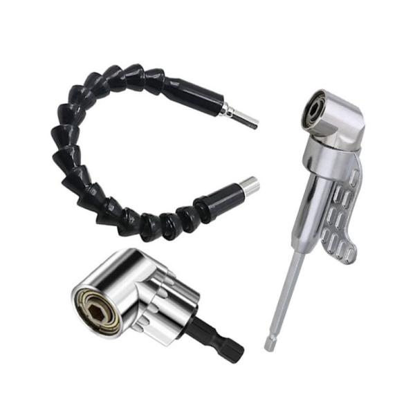 ・六角ドライバー用のビットソケットです。・インパクトドライバー、電動ドライバー、ドリルにご使用いただけます。・角や壁際、天井際などの狭い場所でのねじ回しや穴あけ作業に重宝します。・本アタッチメントはドリルビットが垂直に当てやすい角度105度...