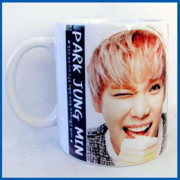 SS501　PARK JUNGMIN　パクジョンミンのマグカップです。大きさは直径8cm×高さ9.5cmとなっております。高画質マグカップでビックリするくらい綺麗な画像です。電子レンジにも使用可能です。