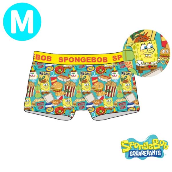 世界中で愛されるスポンジ・ボブを、ハンバーガーやスナックなどのたべものモチーフでぎゅっと詰め込んだ、遊び心あふれるメンズボクサーパンツです。カラフルでにぎやかな総柄デザインは、キャラクターアイテム初心者の方でも取り入れやすく、見せパンとして...