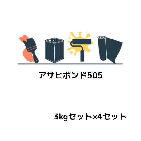 製品区分：エポキシ樹脂パテ 下地調整材 シール材型番：アサヒボンド505 3kgセット×4セット用途：コンクリートひび割れシール 注入工法シール アンカーピンニング注入孔穴埋め 下地補修機能：高接着性 高強度 耐水性 成型性 作業性 ヘラ切...