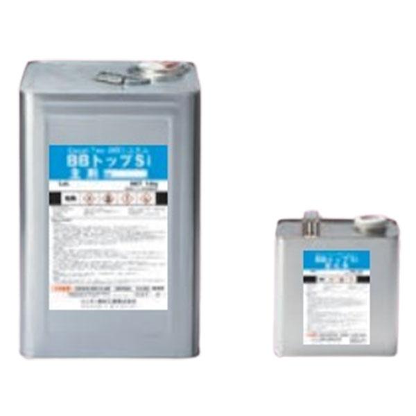 ※ユニオン建材の製品は九州への出荷は不可です。（他の地域の出荷規制はありません）ご注意ください。BBトップSi 16kgセット（主剤14kg缶、硬化剤2kg缶）のページです。弱溶剤系。2液反応硬化形シリコン変性樹脂塗料です。標準色#グレー（...