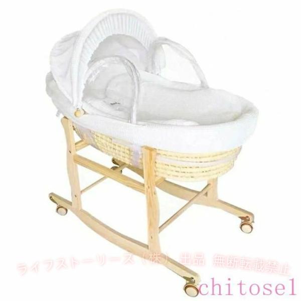 【製品仕様】重量/約7kg 荷重/約25Kg サイズ/上の図に示す   【材質】トウモロコシ皮、小麦茎 、山草   【セット内容・付属品】 前掛け、布団、海綿敷、日遮る棚、枕、蚊帳、木製クレードルボトムサポート、ホイール   【配件材質】バ...