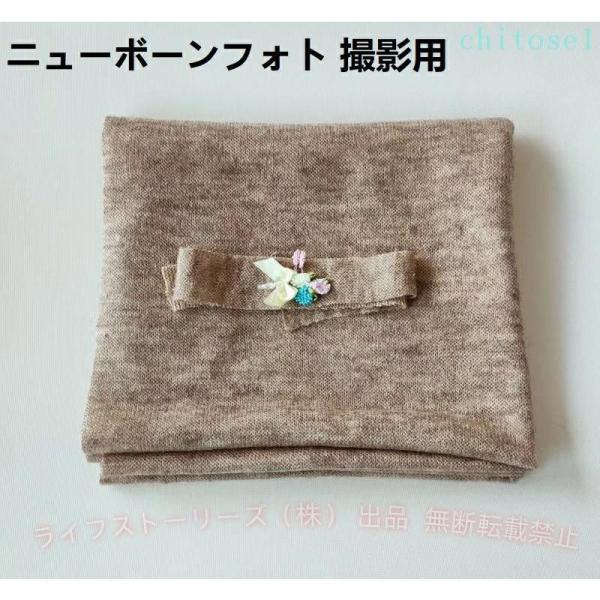 ニューボーンフォト おくるみ ラップ 3点 セット 撮影 布 ストレッチ 新生児 写真 赤ちゃん お包み 毛布 ブランケット ベビー 道具 (50×160cmの布ラッピング（ヘッドドレス付き）)
