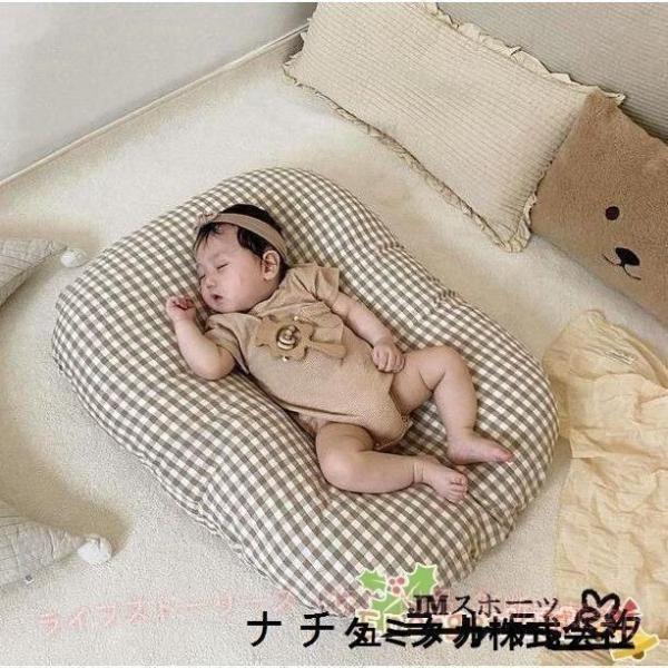 適用年齢：0~18ヶ月 ＊衛生的な圧縮パック梱包されています。取り外し可能?　寝返りもしやすく赤ちゃんがゆったり過ごせます。60℃赤ちゃんを保護してくれ、ママも赤ちゃんも一緒に安心して寝られます。出産祝い ベビーベッド ベビークッション ベ...
